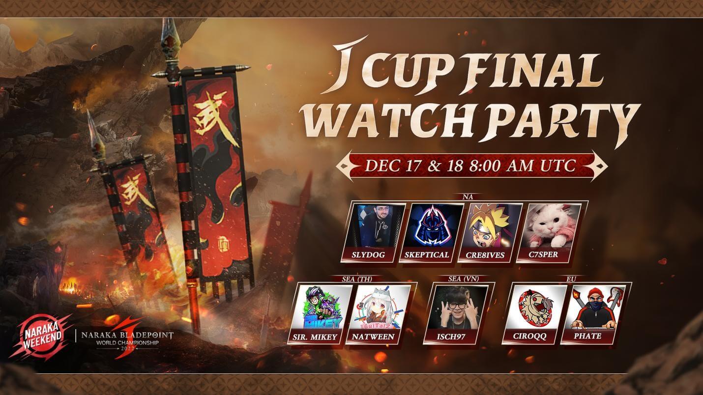 NARAKA WEEKEND J CUP FINAL WATCH PARTY NARAKA BLADEPOINT MELEE FOCUSED BATTLE ROYALE