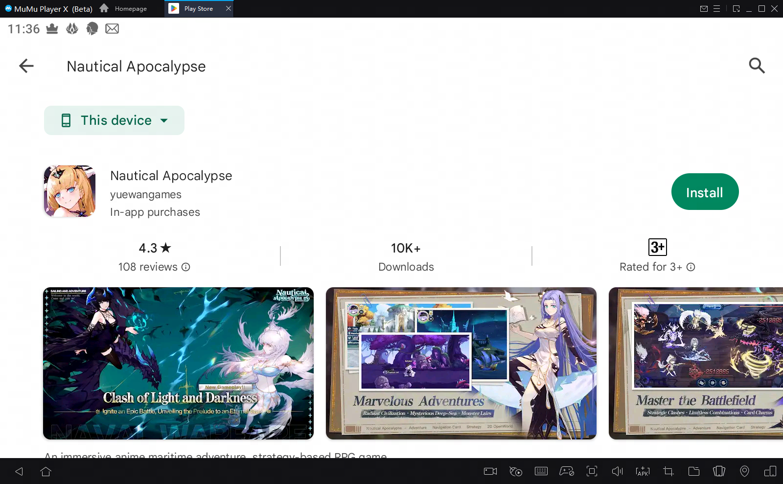 How to play Nautical Apocalypse on PC with MuMu Player