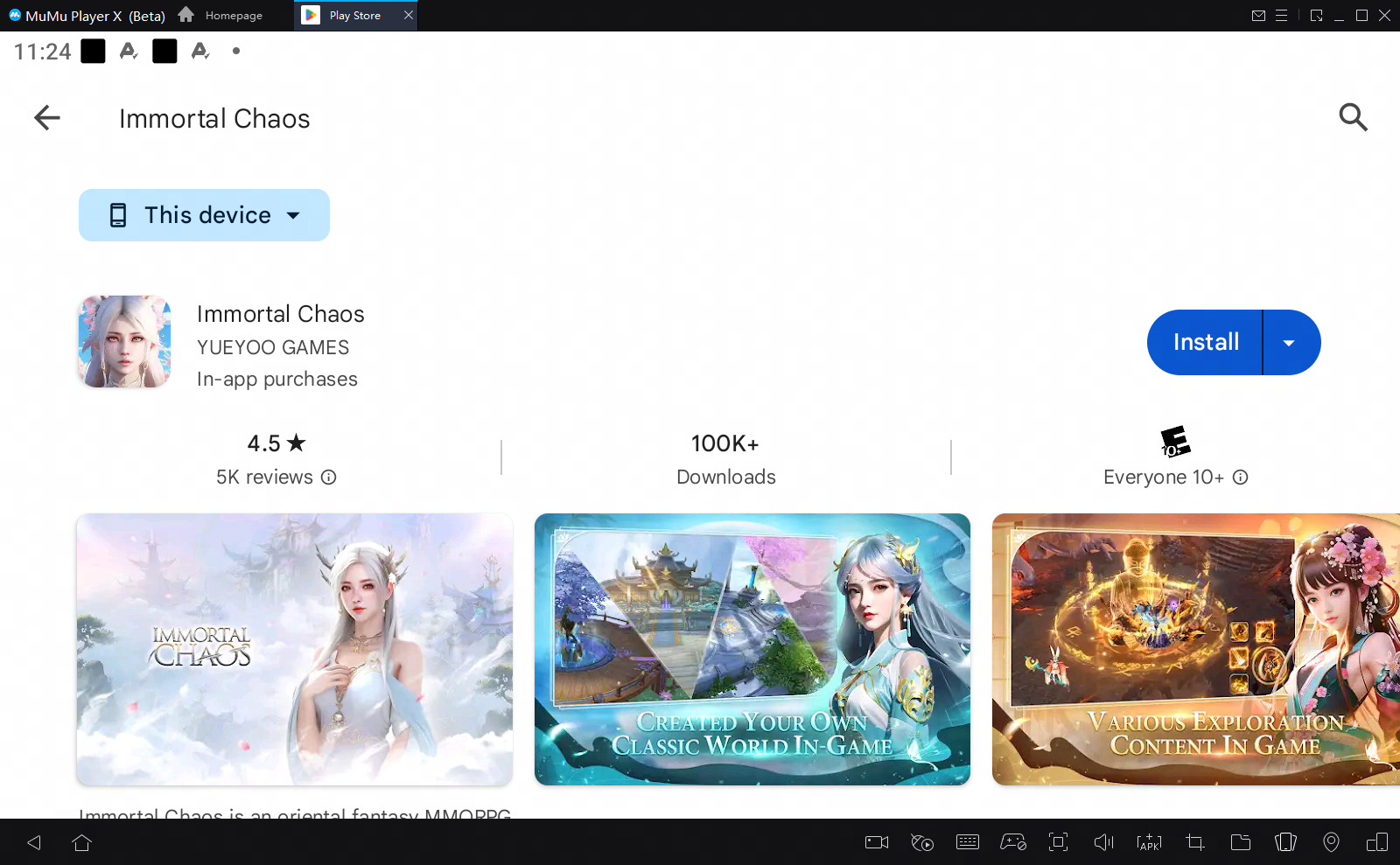 How to play Immortal Chaos on PC with MuMu Player
