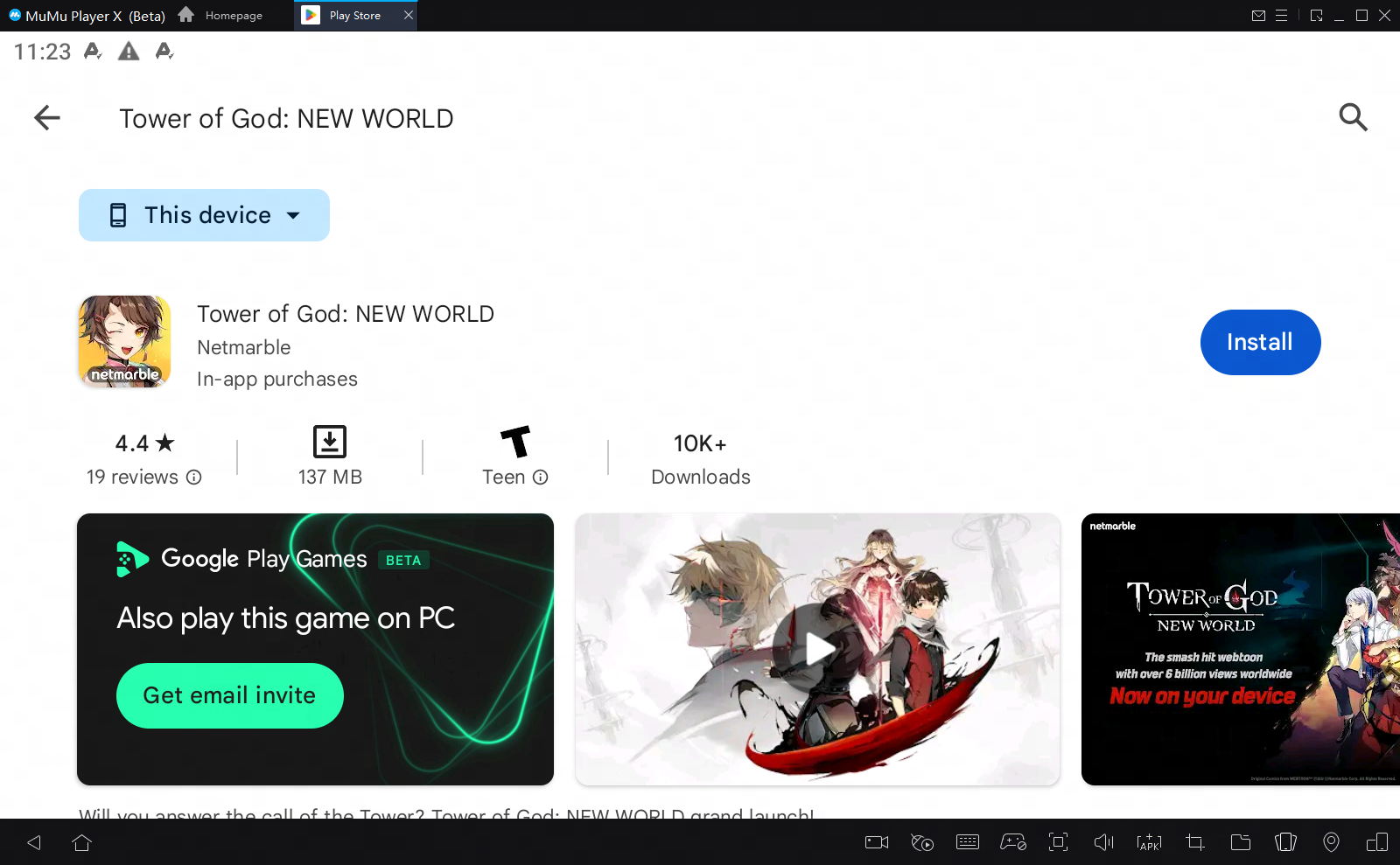 How to play Tower of God: New World on PC with MuMu Player