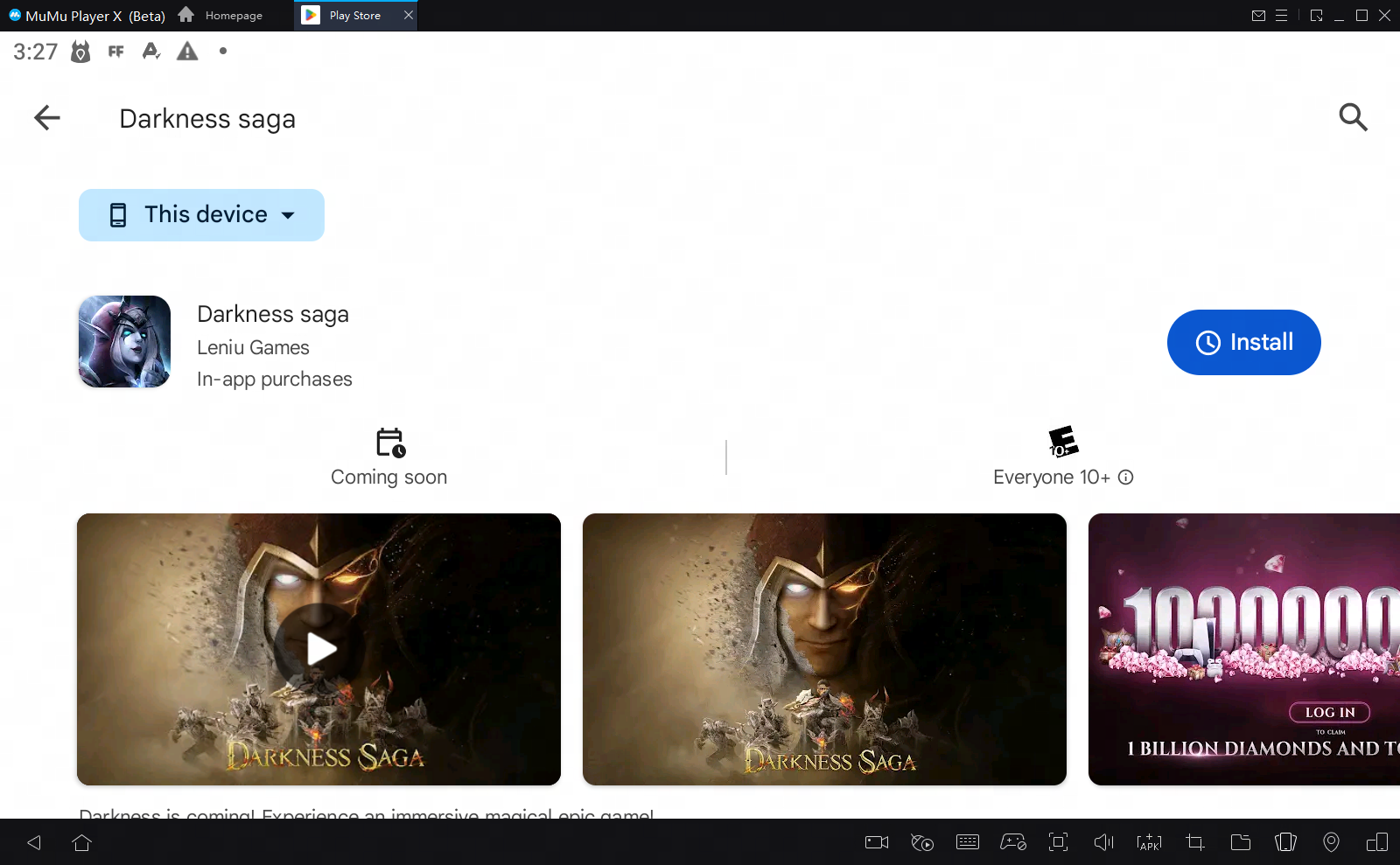 How to play Darkness saga on PC with MuMu Player