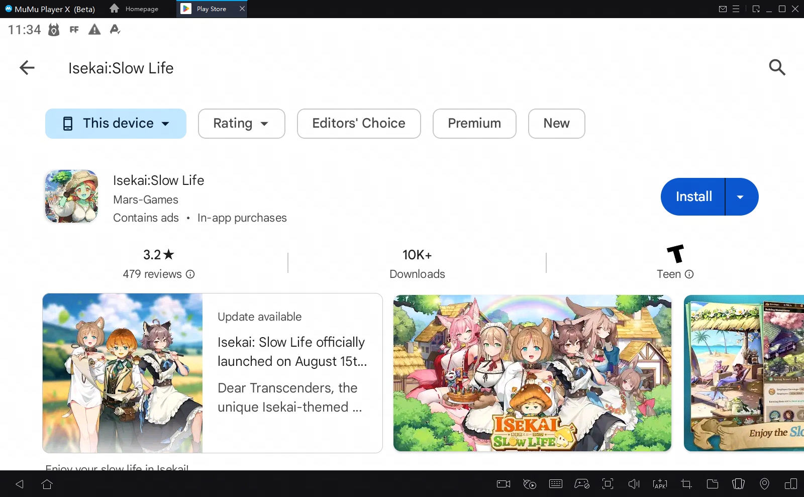 How to play Isekai:Slow Life on PC with MuMu Player